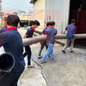 Ống hút dầu công nghiệp 6", 8", Thor Italy bấm đầu mặt bích JIS 10K - VHE